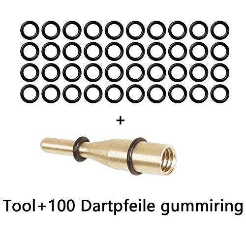 Dart Gummiringe Tool + 100 Stück Gummiringe 2BA Aluminium - Dart Vergleich